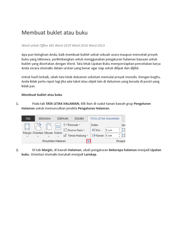 Membuat Buklet Atau Buku | PDF