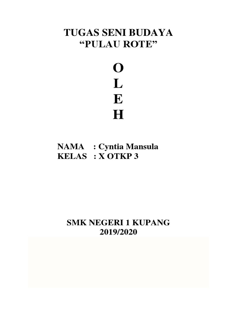 Mengenal Budaya Rote | PDF
