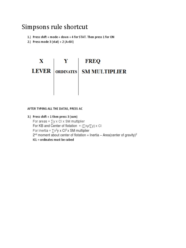 Calculator Tips for Simpson's Rule | PDF | Science & Mathematics