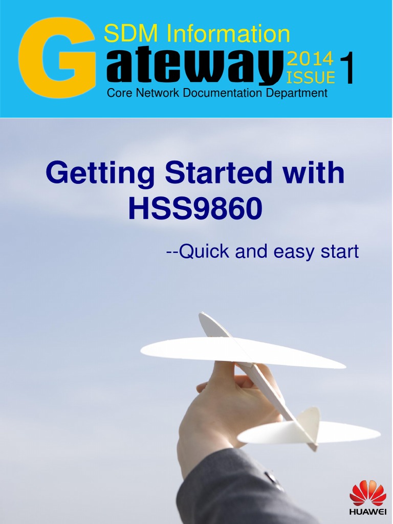 SDM Information Gateway - 2014 Issue 1 (Getting Started With HSS9860 ...