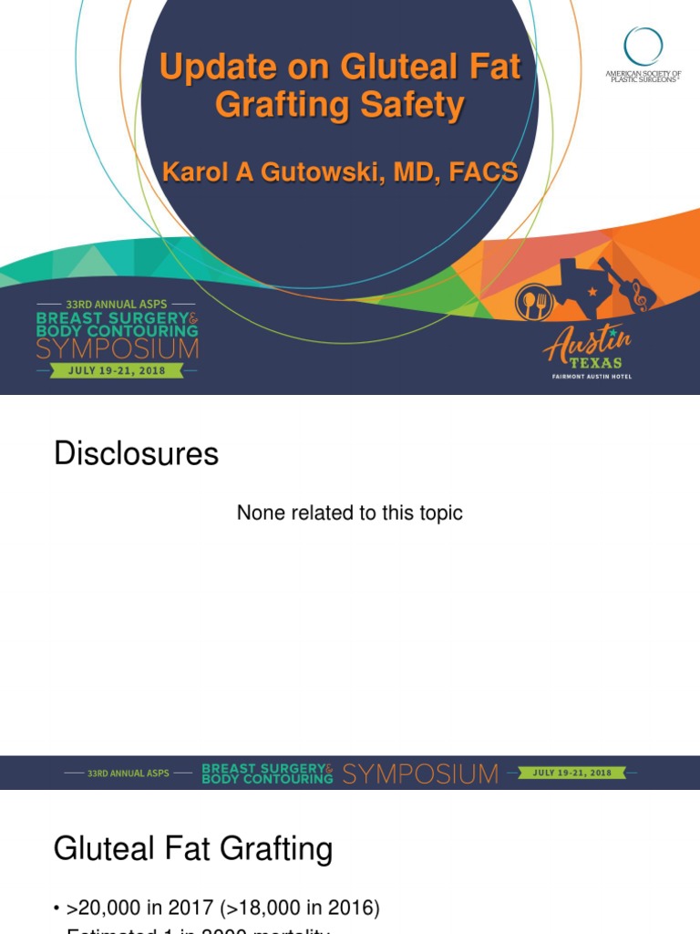 Update On Gluteal Fat Grafting Safety: Karol A Gutowski, MD, FACS | PDF ...