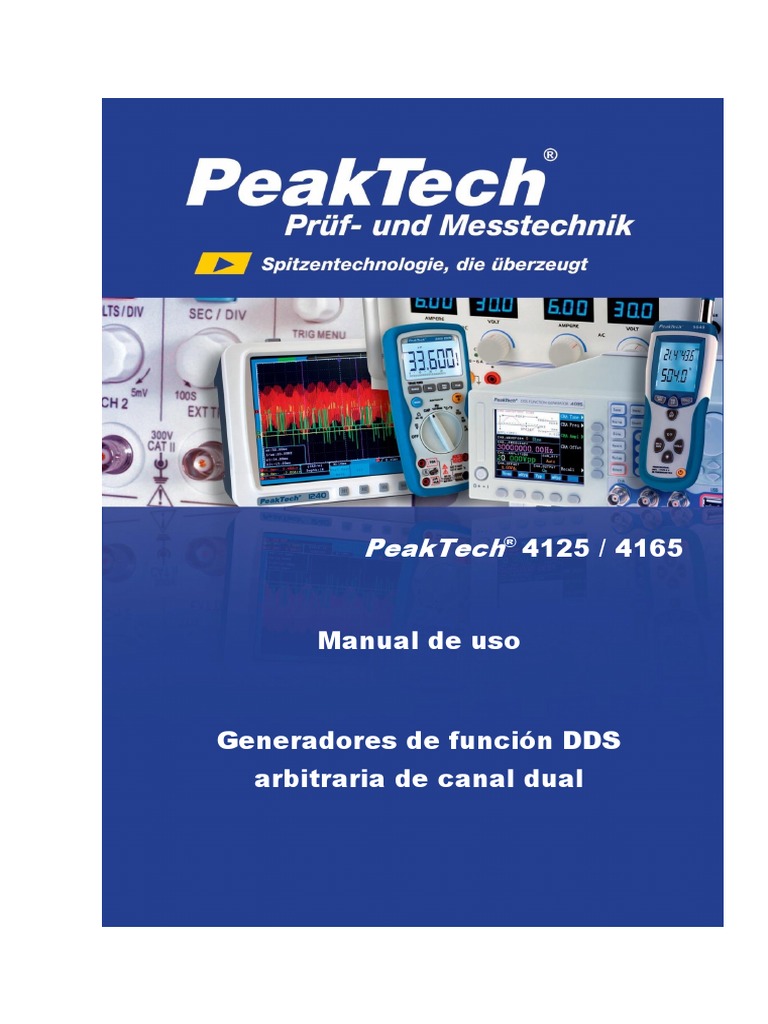 PeakTech 4125 4165 ES | PDF | Modulación de frecuencia | Modulación