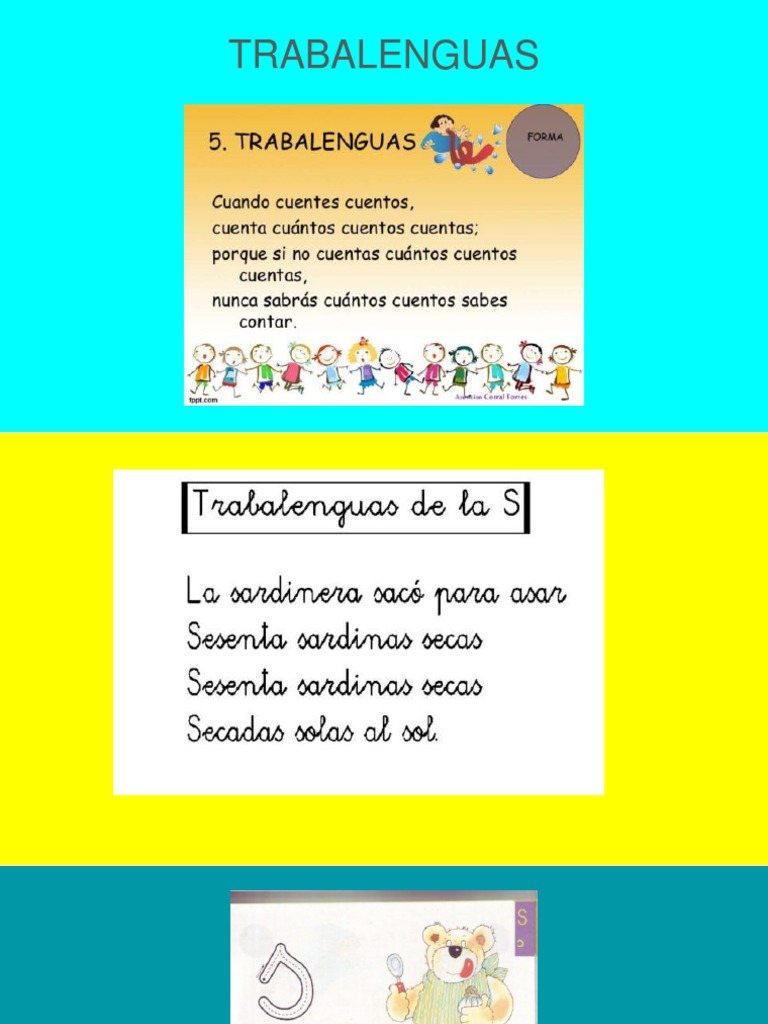 Trabalenguas Con L, S y D | PDF