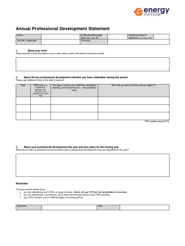 Ei CPD Record Form | PDF | Professional Development | Mentorship