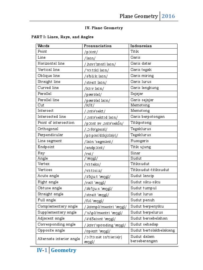 4 Plane Geometry | PDF | Circle | Triangle