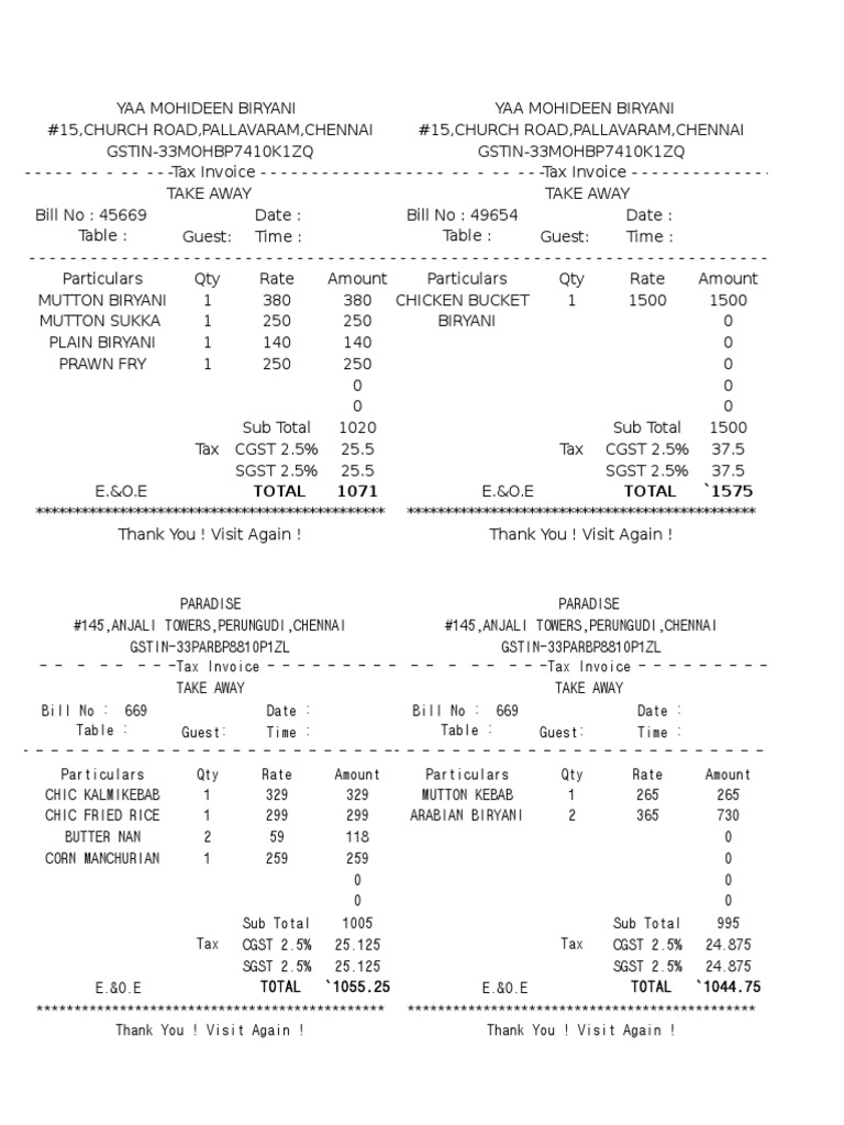 Book 1 | PDF | Invoice | South Asian Cuisine