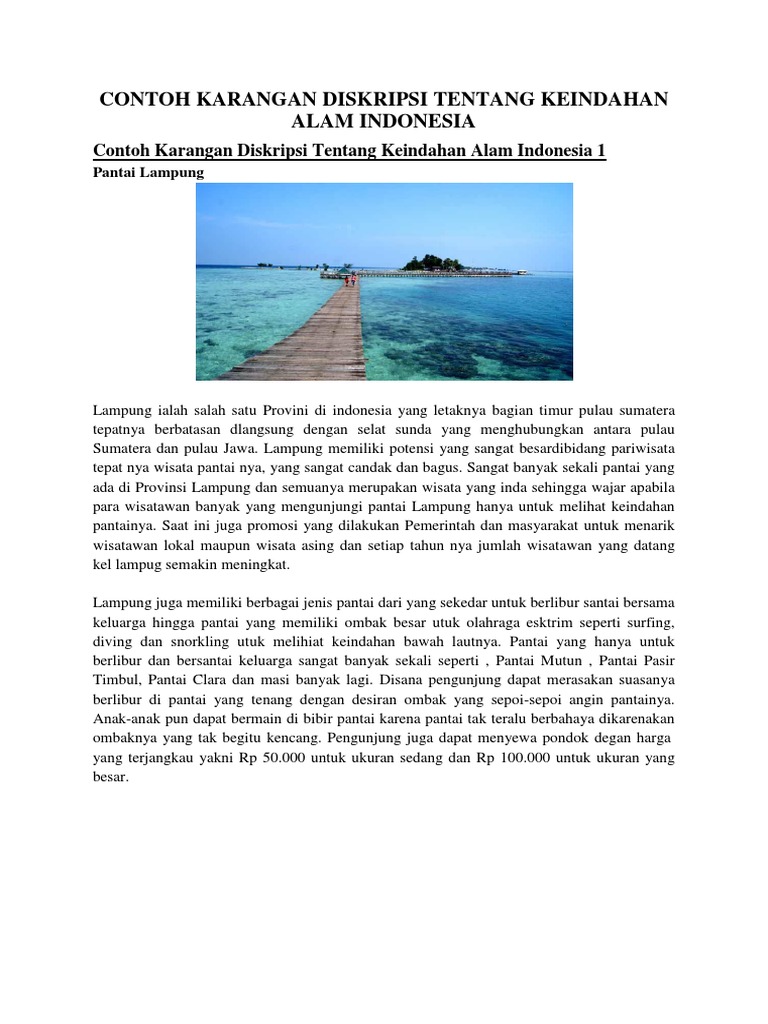 Keindahan Alam Indonesia: Destinasi Wisata | PDF