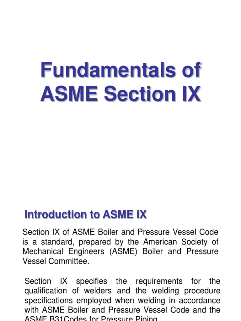 ASME Section IX: Welder Qualification Guide | PDF | Welding | Construction