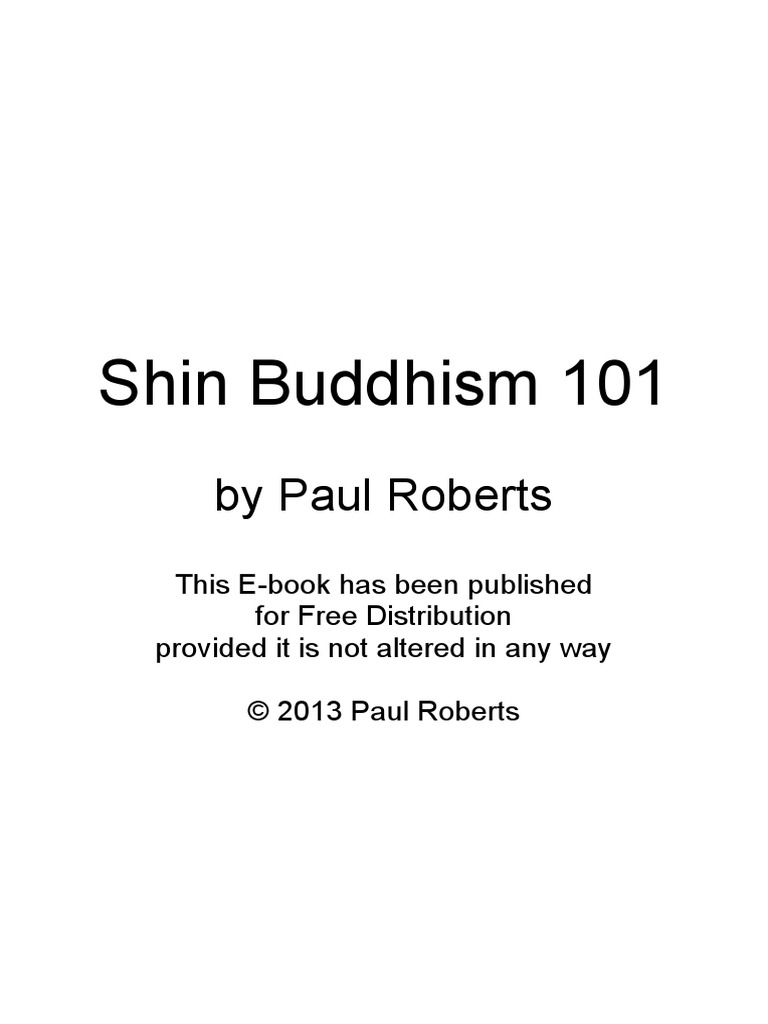 Shin Buddhism 101 by Paul Roberts | PDF | Buddhahood | Gautama Buddha