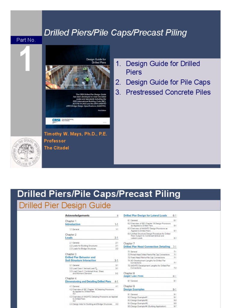 Drilled Shaft Foundation Design | PDF | Deep Foundation | Prestressed ...