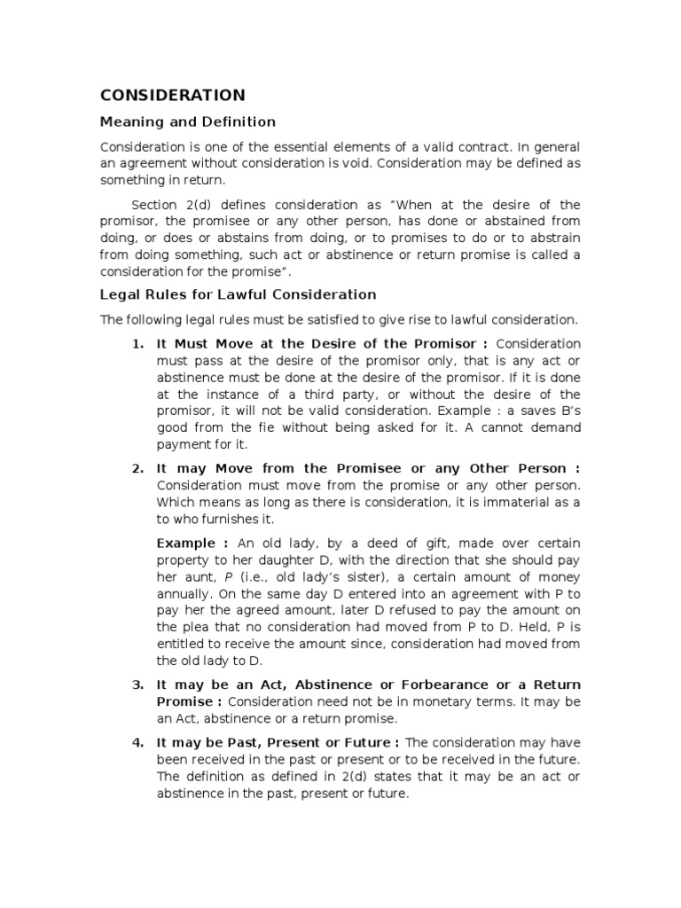 1 | PDF | Consideration | Law Of Obligations