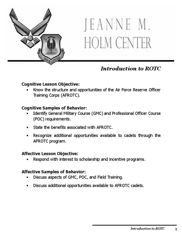Introduction To ROTC V3 | PDF | Reserve Officers' Training Corps ...