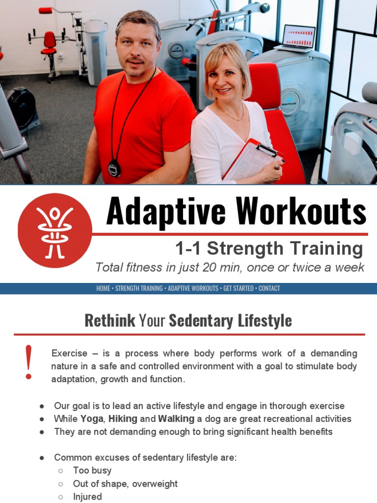 Adaptive Workouts: 1-1 Strength Training | PDF | Strength Training ...
