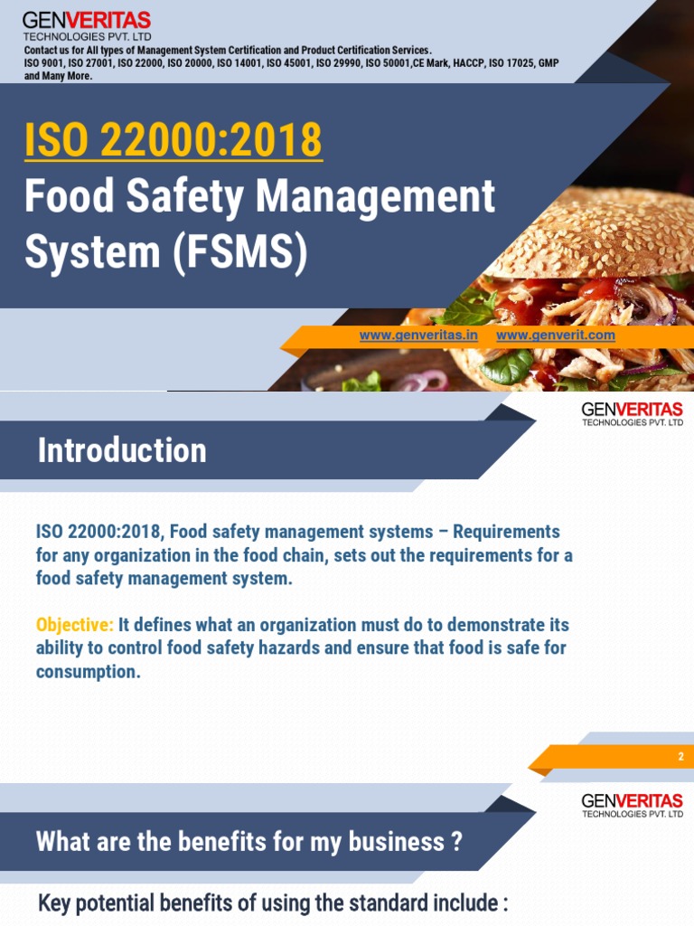FSMS ISO 22000_2018 | Genveritas | ISO Services | Bangalore|Hyderabad ...