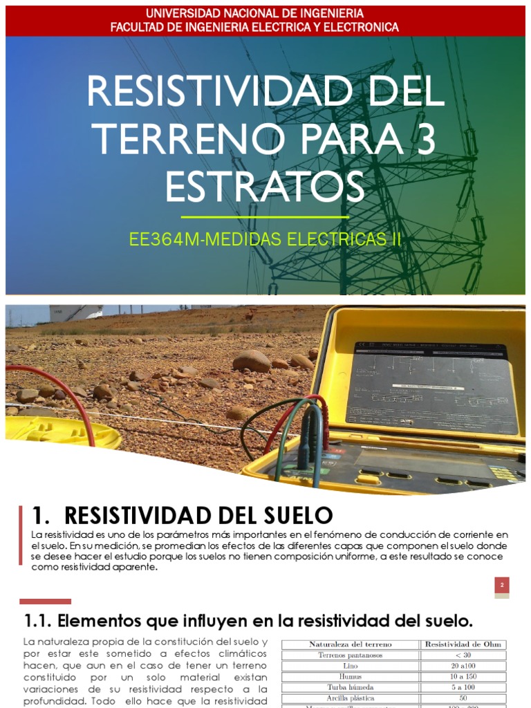 Resistividad Del Terreno para 3 Estratos | PDF | Suelo | Medición
