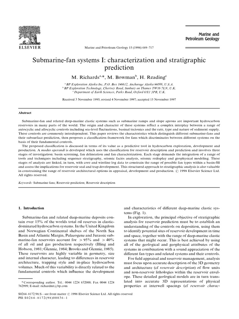Sub-Marine Fan System | PDF | River Delta | Earth Sciences