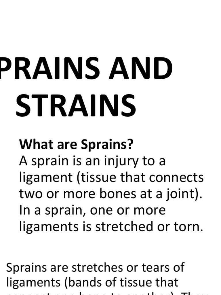 Sprains and Strains | PDF | Knee | Musculoskeletal System