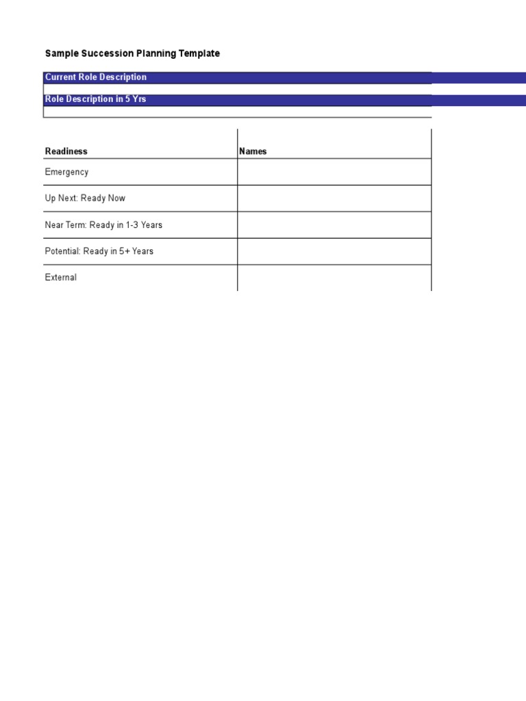 Succession Planning Template | PDF