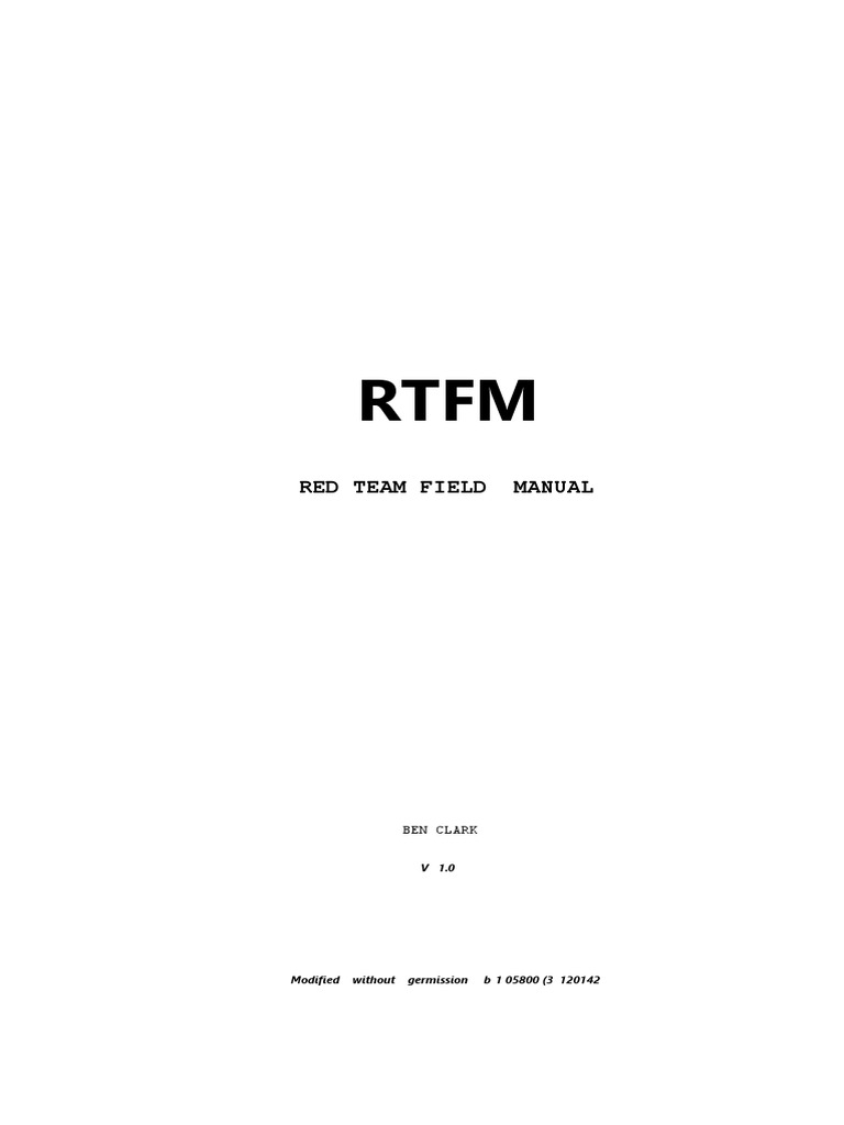 1 - PDFsam - RTFM - Red Team Field Manual v3 | PDF