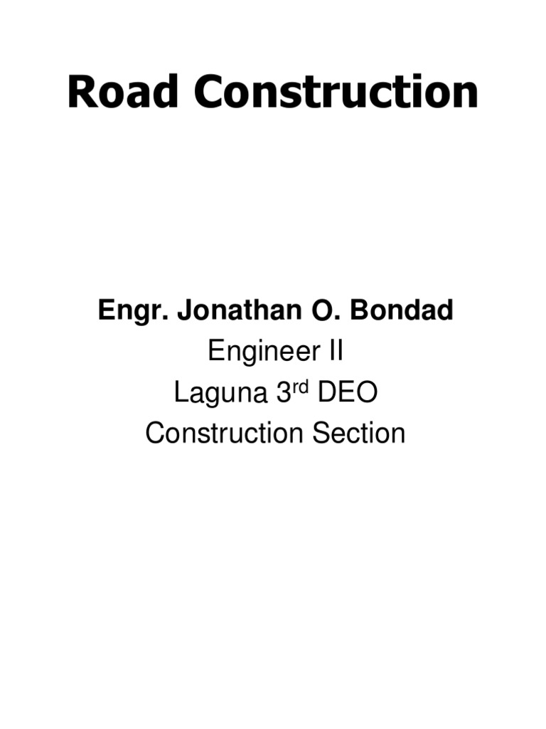 Road Construction Overview and Guidelines | PDF | Road Surface | Road