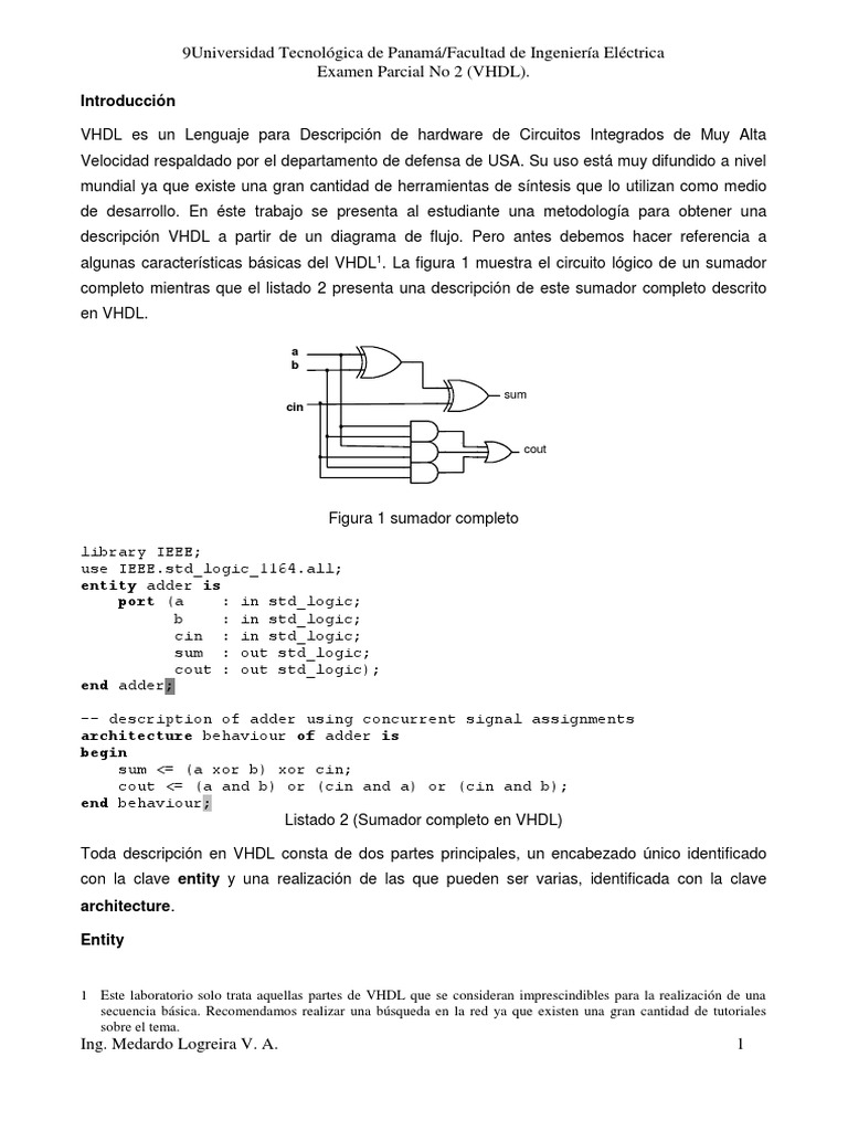 ELECTRO | PDF | Vhdl | Puerta lógica