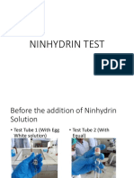 Practical 5 Ninhydrin Test | PDF | Amine | Chemistry