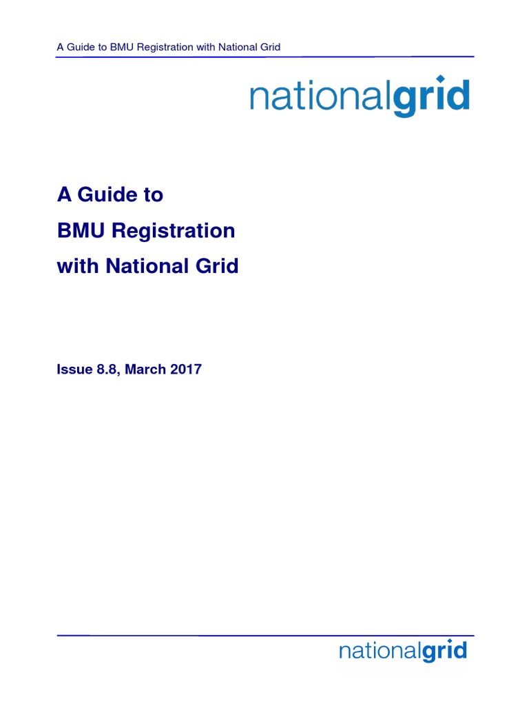 A Guide To BMU Registration Issue 8.8 | PDF | Electrical Grid | Password