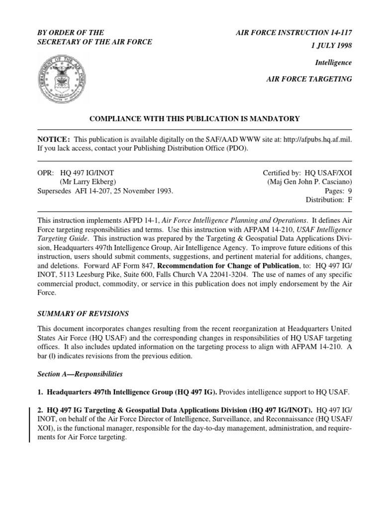 Air Force Targeting | Download Free PDF | United States Air Force ...