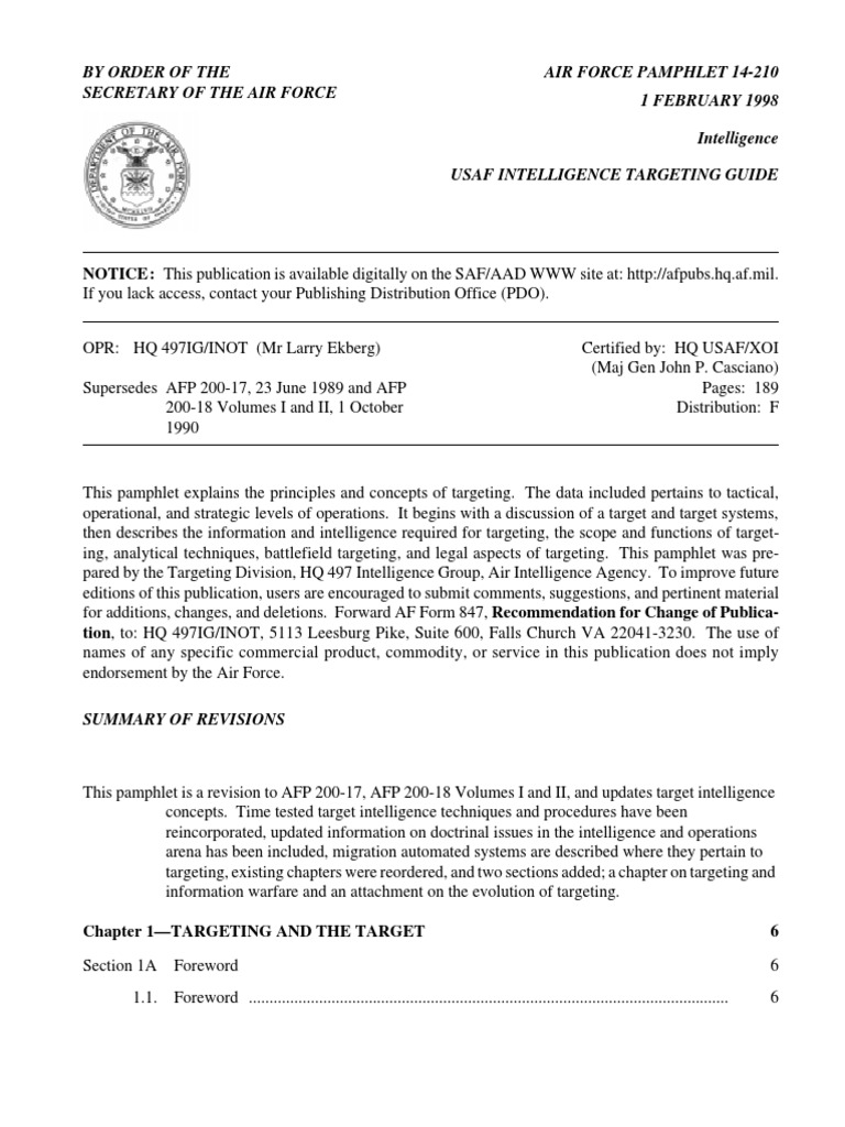 Afpam 14 210 | Download Free PDF | United States Air Force ...