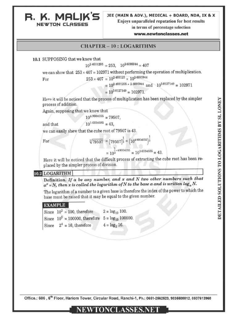 Logarithms | PDF