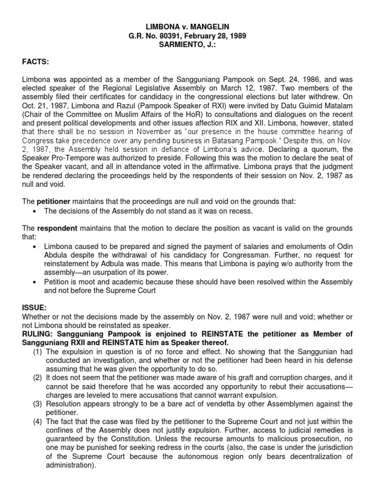 Limbona v. Mangelin | PDF | Supreme Court Of The United States ...