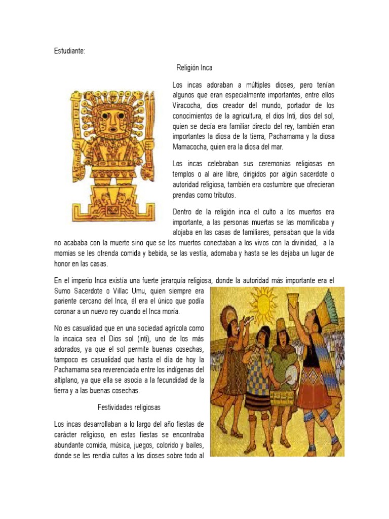 Guia Religión Inca | PDF | Imperio Inca | Religión y creencia