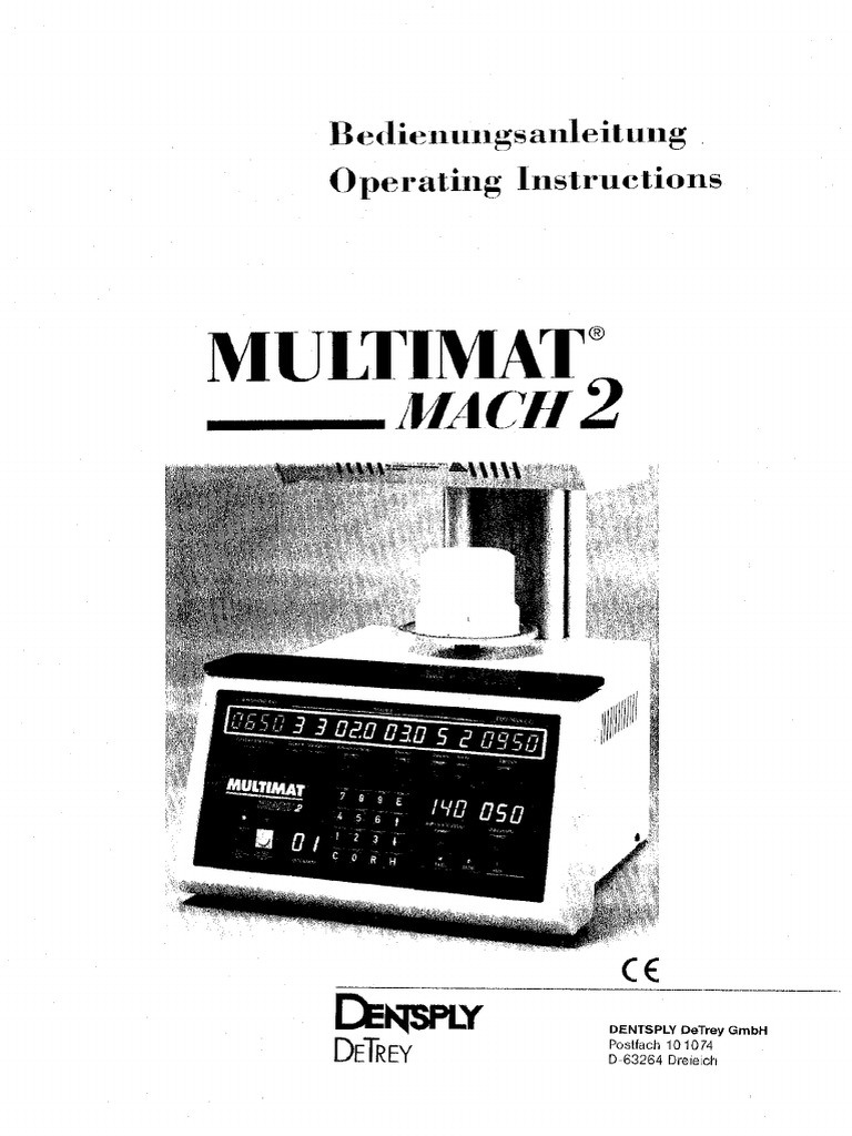 Multimat Mach2 Instructions German | PDF