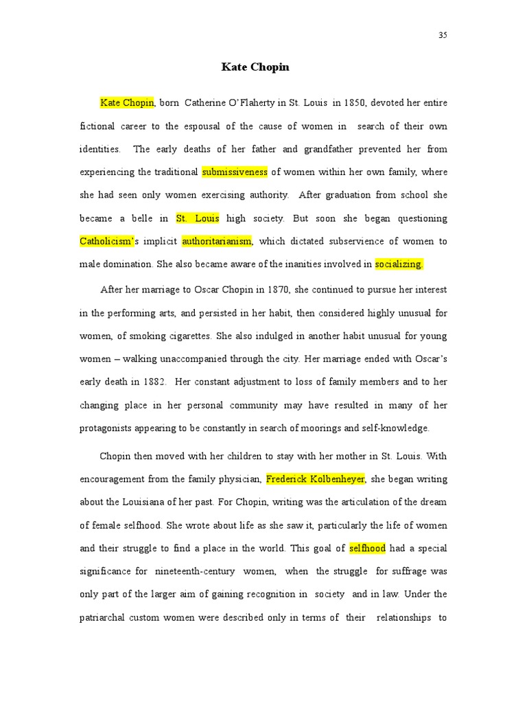 Kate Chopin | PDF | The Awakening (Chopin Novel)