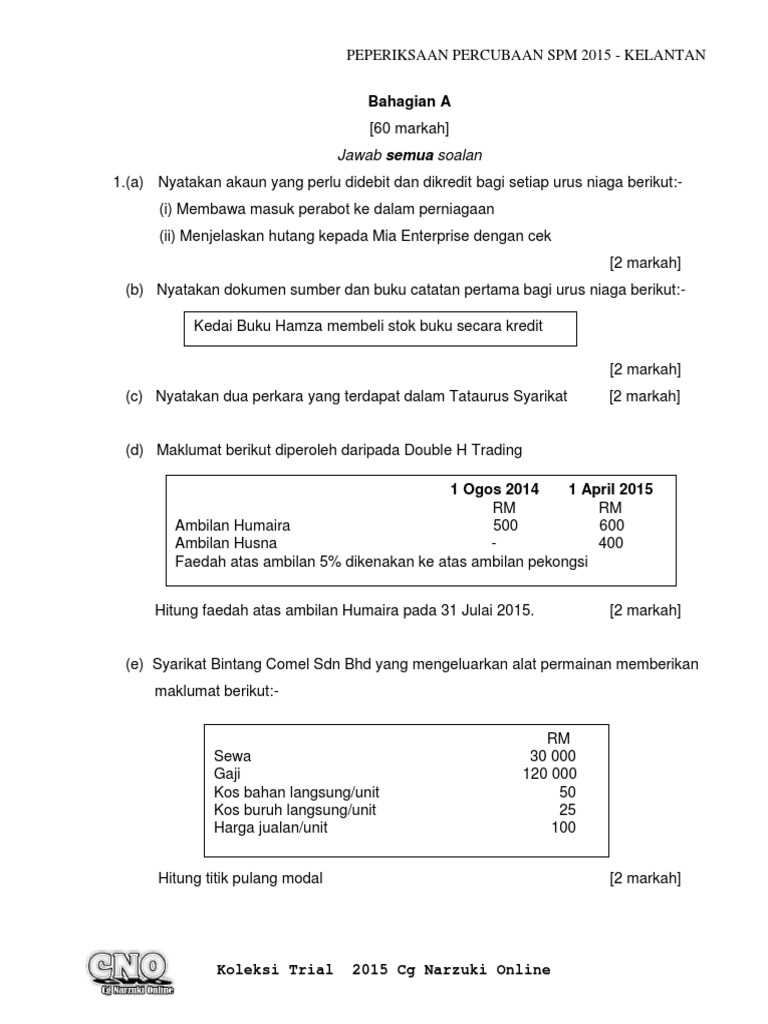 Trial SPM 2015 | PDF
