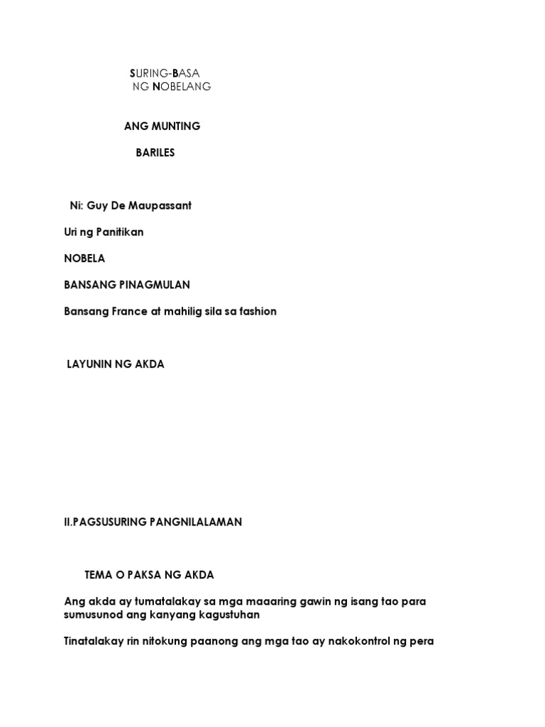 SURING PAGBASA Jam | PDF