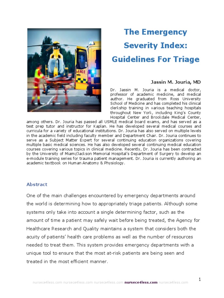 Emergency-Severity-Index-Guidelines-For-Triage-Ceu.pdf | Emergency ...