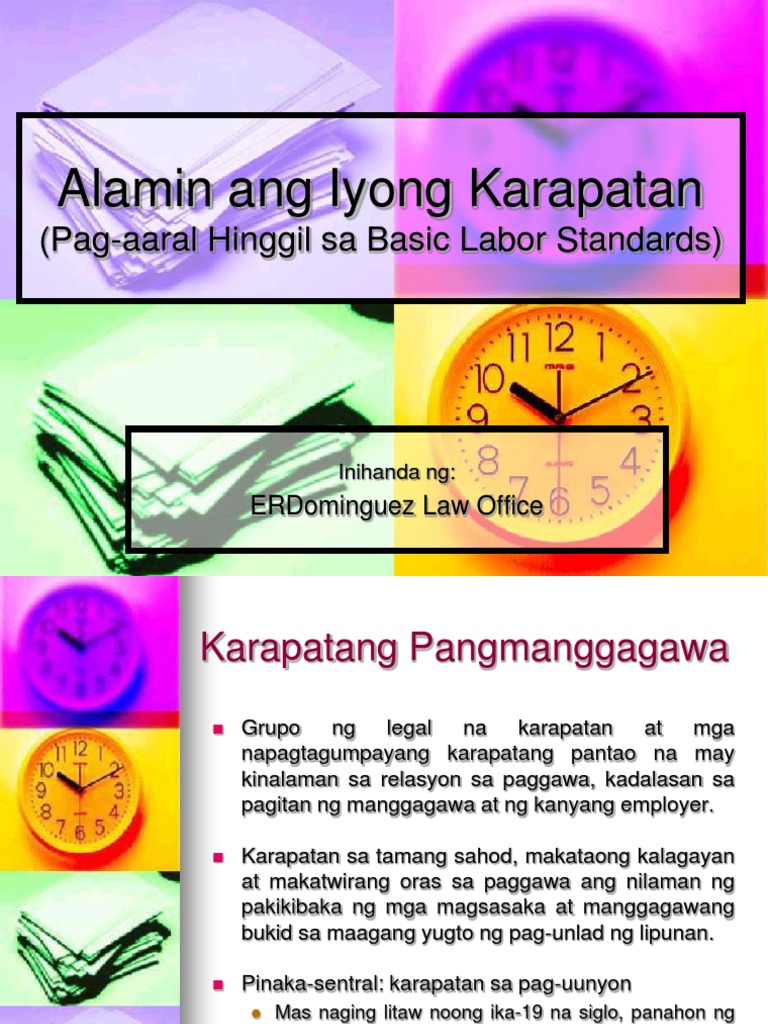Basic Labor Standards ERD Law | PDF