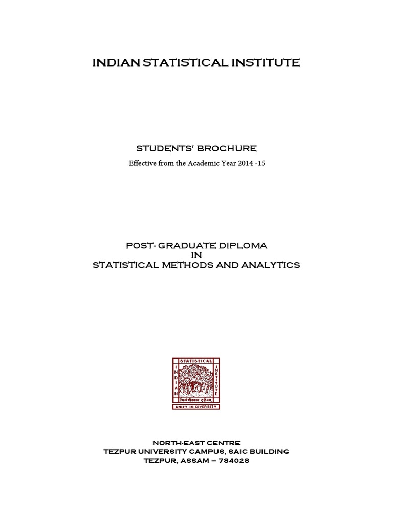 Indian Statistical Institute: Students' Brochure | PDF | Matrix ...