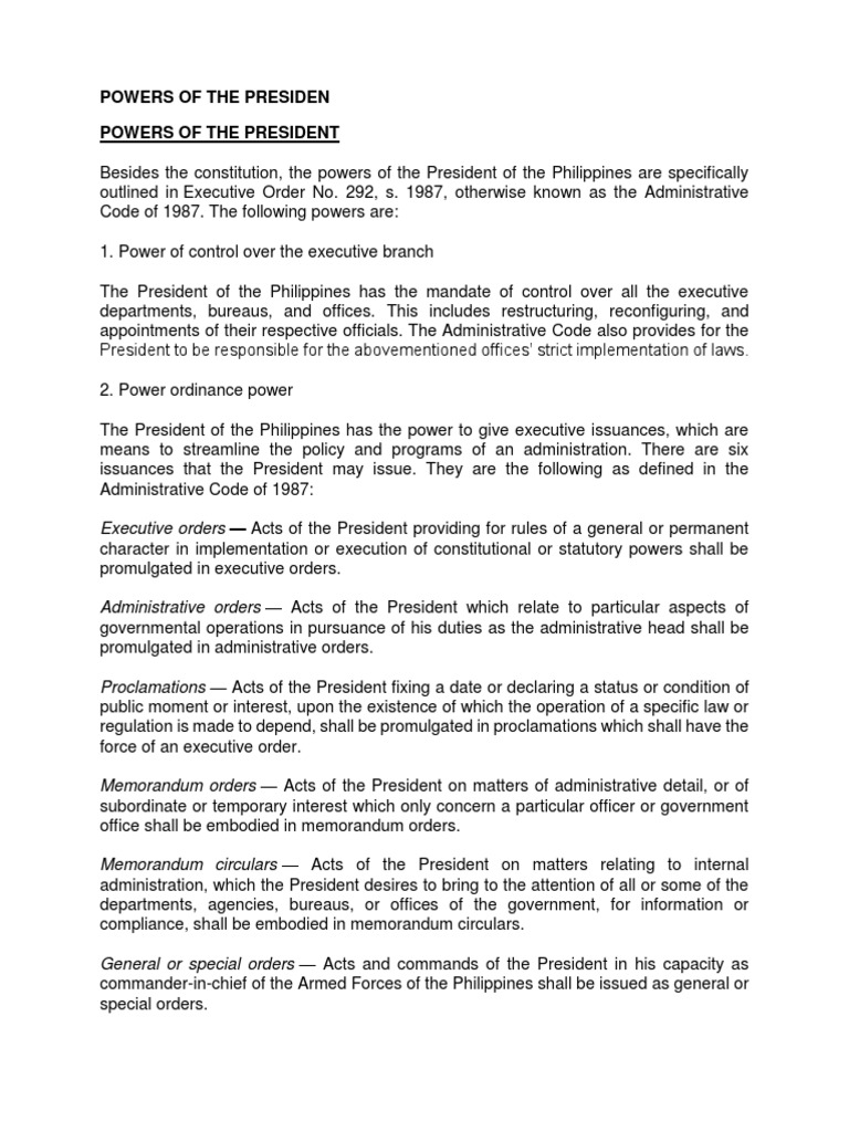 An In-Depth Look at the Extensive Powers and Responsibilities of the ...