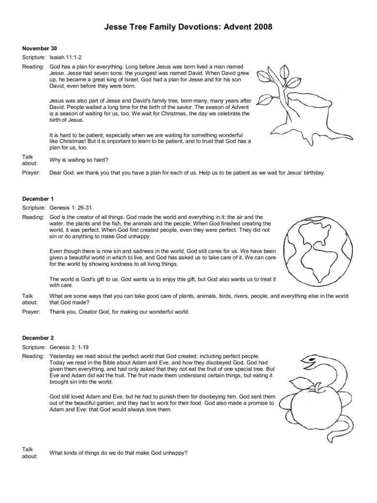 Jesse Tree Devotion | PDF | John The Baptist | Christianity