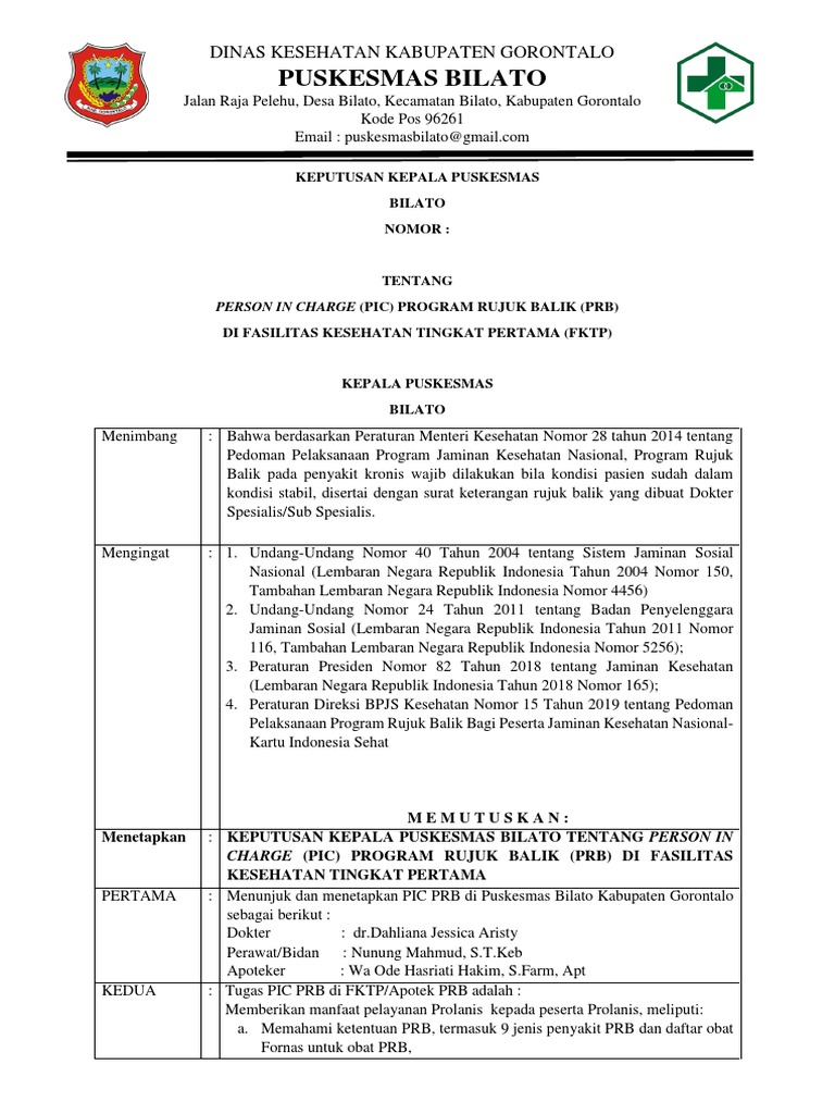 SK Pic PRB | PDF | Pengembangan Diri | Sains & Matematika
