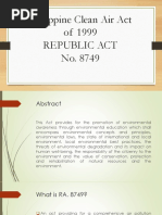 Presentation of RA 8749 | PDF | Air Pollution | Environmental Law