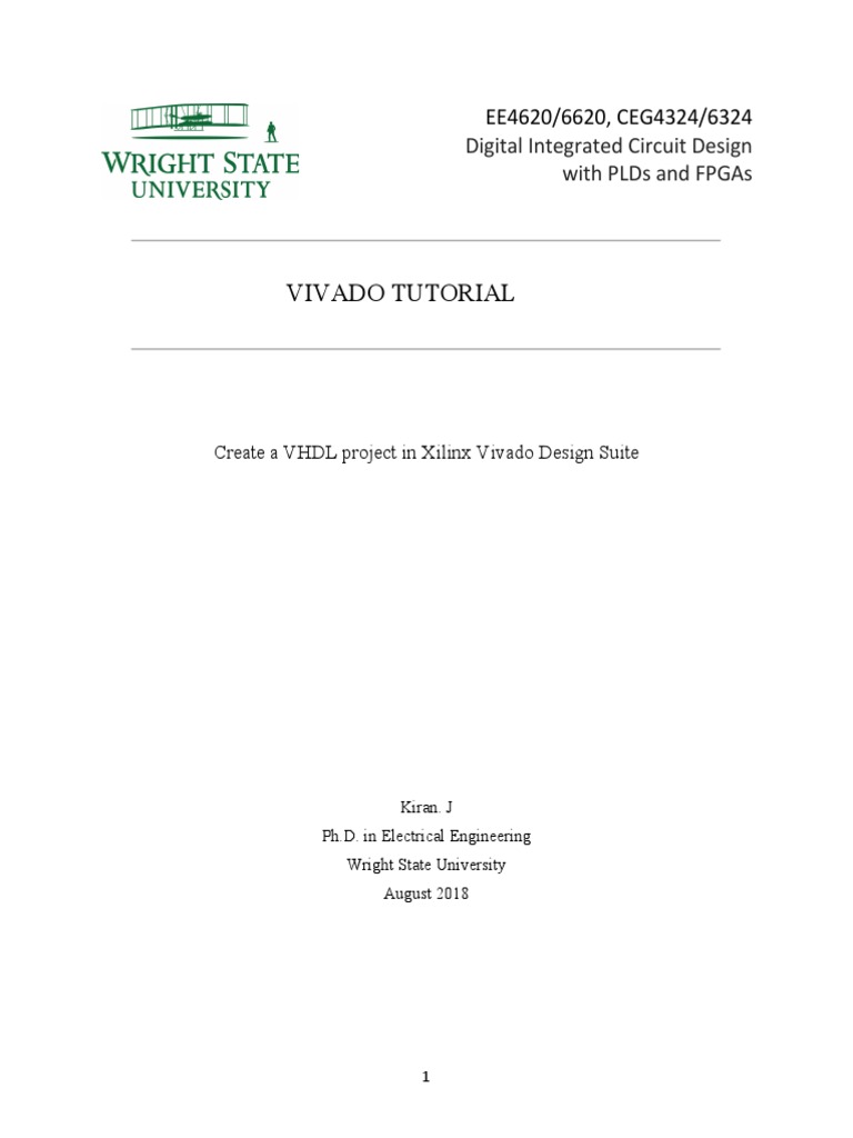 Vivado Tutorial | PDF | Field Programmable Gate Array | Vhdl