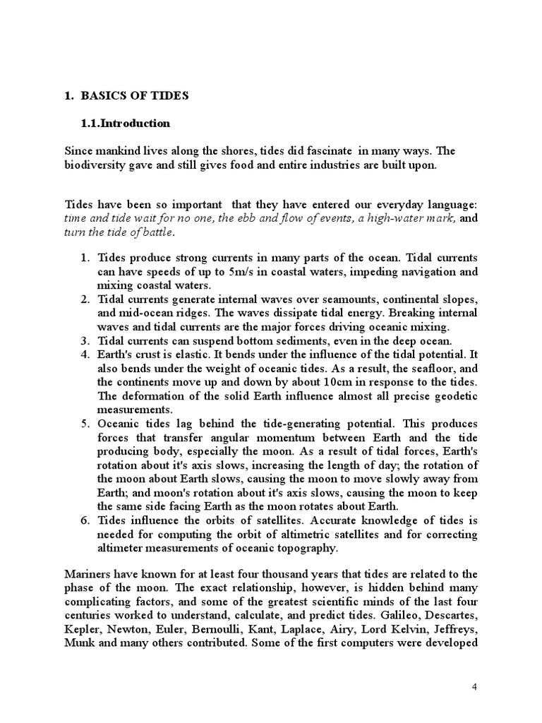 Basics of Tides | PDF | Tide | Force