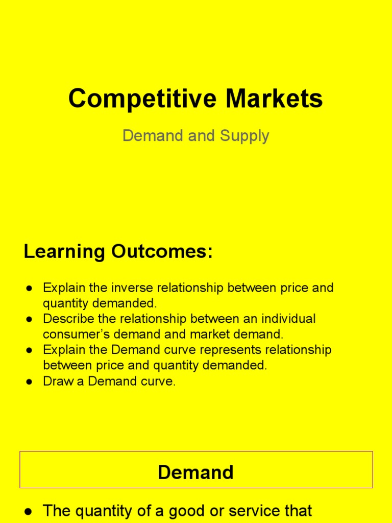 Unit 2 - Lesson 1 Law of Demand | PDF | Demand | Supply And Demand