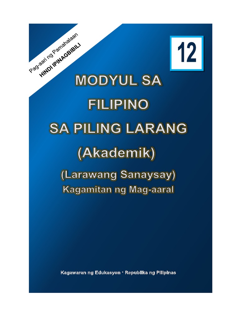 Modyul Sa Filipino Sa Piling Larang (Akademik) - Larawang Sanaysay | PDF