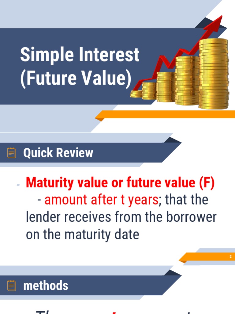 Simple Interest (Future Value) | PDF | Present Value | Interest