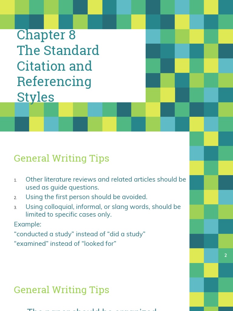 Chapter 8 The Standard Citation and Referencing Style | PDF | Citation ...