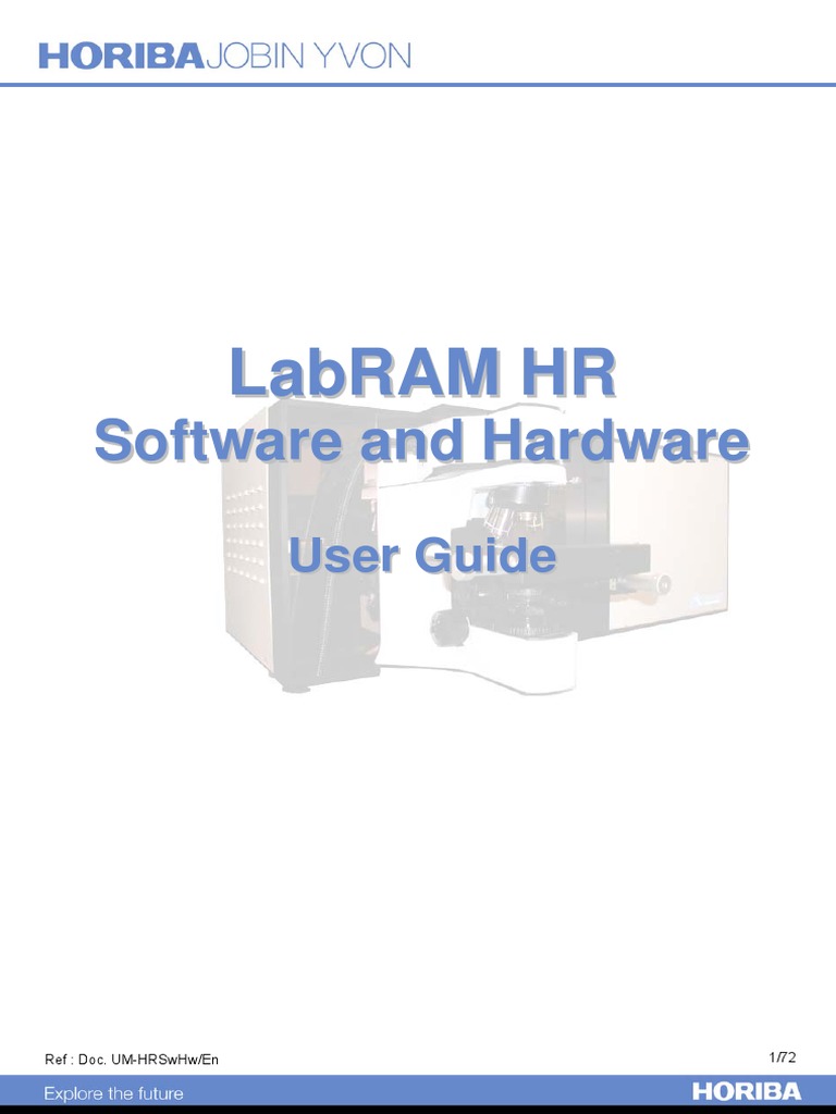 LabRAM HR Software and Hardware User Guide PDF | PDF | Laser | Atomic